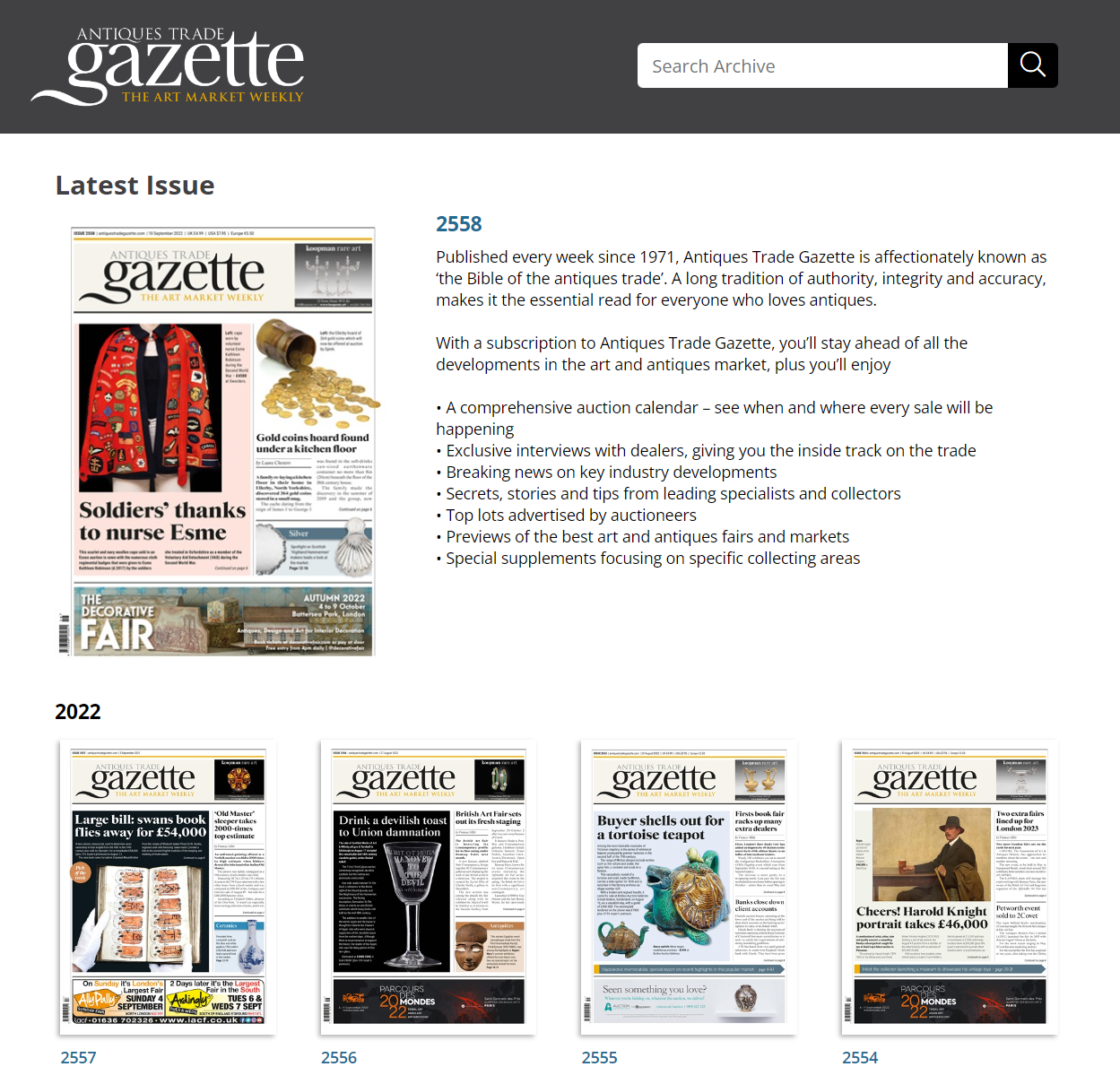 How to use the ATG ePaper | Antiques Trade Gazette